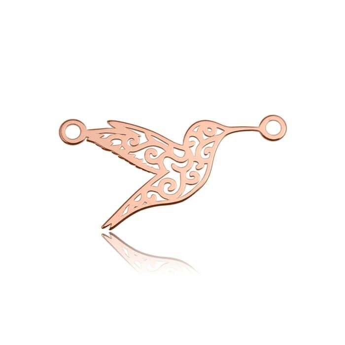 Charm Connector Hummingbird Open-work Silver 925 - Etsy