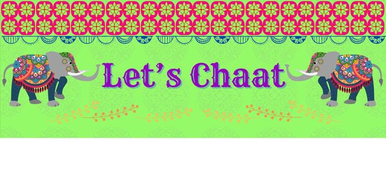 Food Sign - "let's Chaat" Sign. AKA "let's Talk " - Use for Food Stall ...