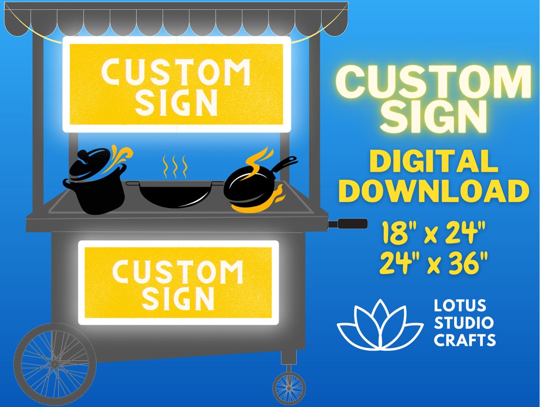 CUSTOM FOOD SIGN - Use for Food Stall in Sangeet, Mehndi, Wedding ...