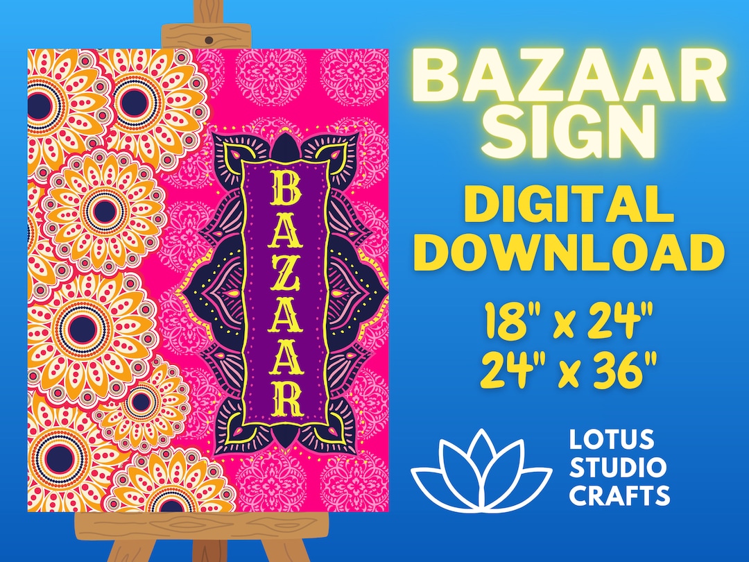BAZAAR Sign ("shopping" Sign for Return Gifts) - Used During Sangeet ...