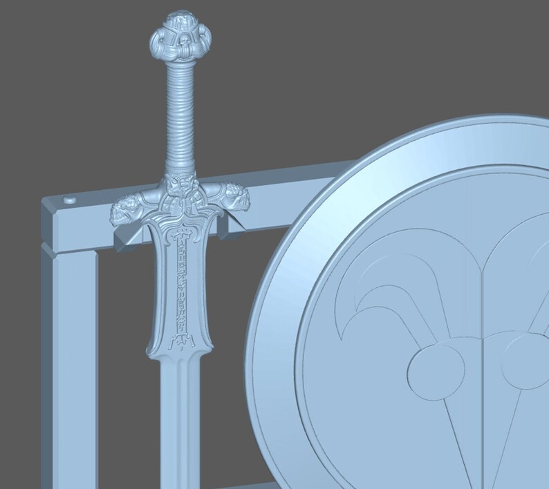 STL Files for 3D Printing Gunsmith With Swords and Conan Shield - Etsy