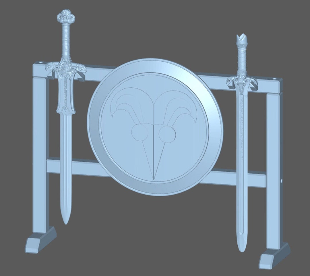 STL Files for 3D Printing Gunsmith With Swords and Conan Shield - Etsy