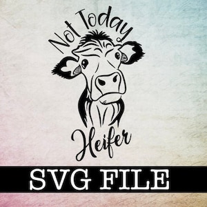 Not Today Heifer SVG - Etsy