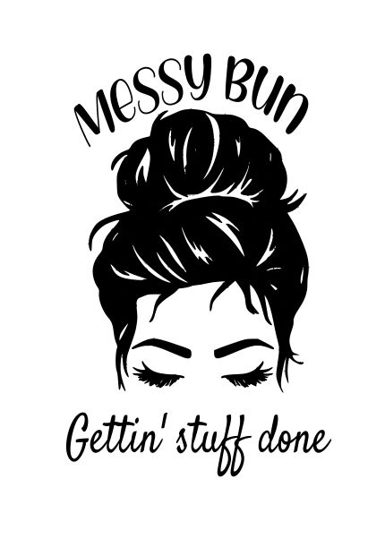 Mom Bun SVG - Etsy