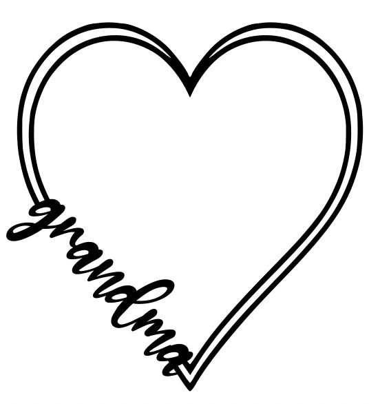 Grandma Heart SVG - Etsy