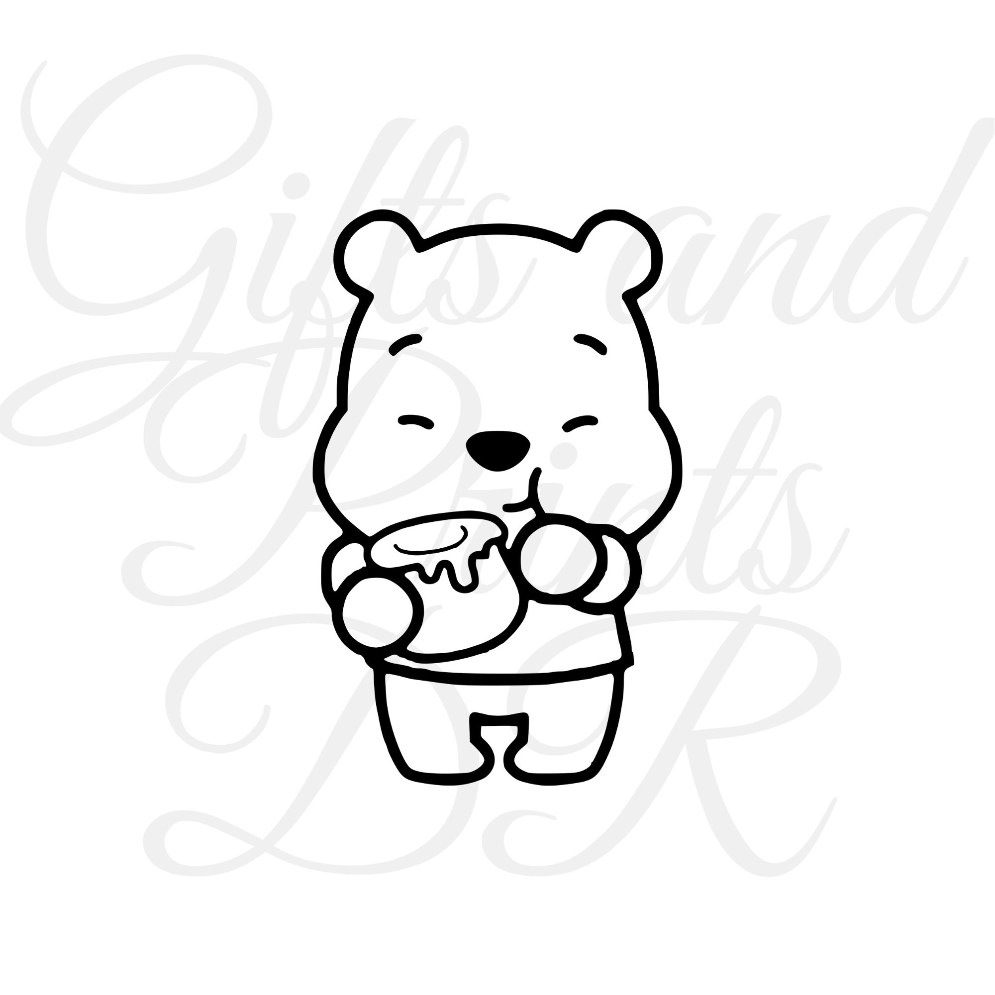 Winnie The Pooh Eating Honey Drawing
