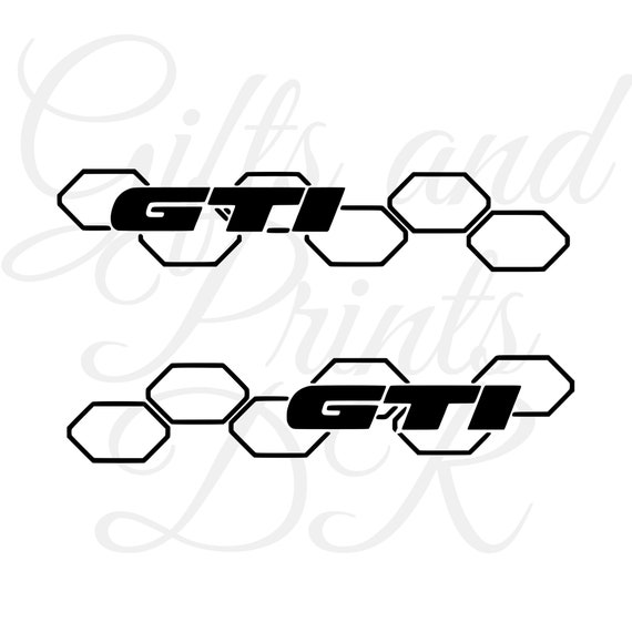 Volkswagen GTI Decal for Car Set of 2 GTI Car Sticker Set of - Etsy ...