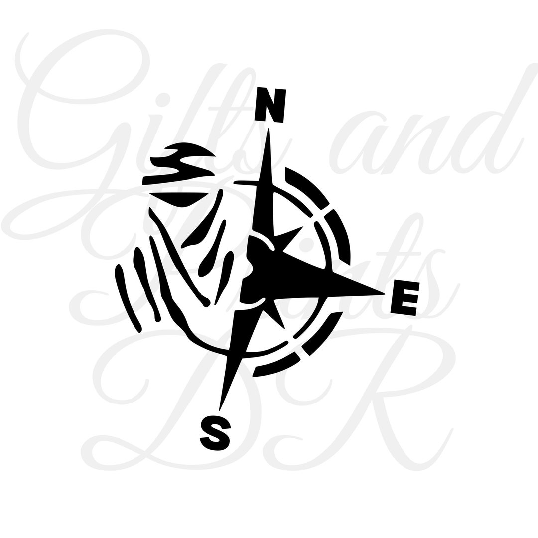 Compass Decal Compass Sticker Adventure Decal Offroad Decal Etsy