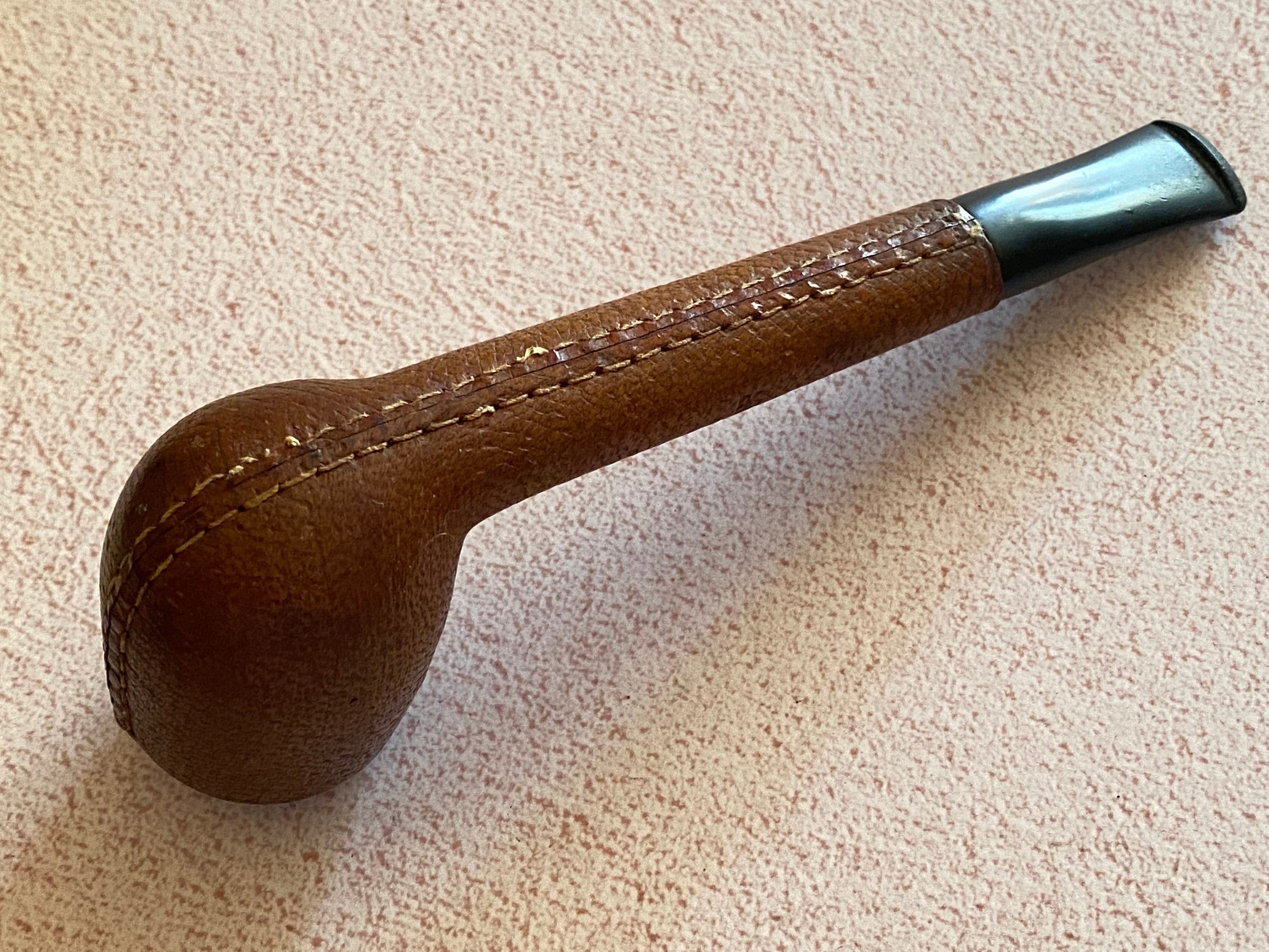 Vintage Leather Wrapped Straight Pipe Myhre Oslo Brand Tobacco Smoking ...