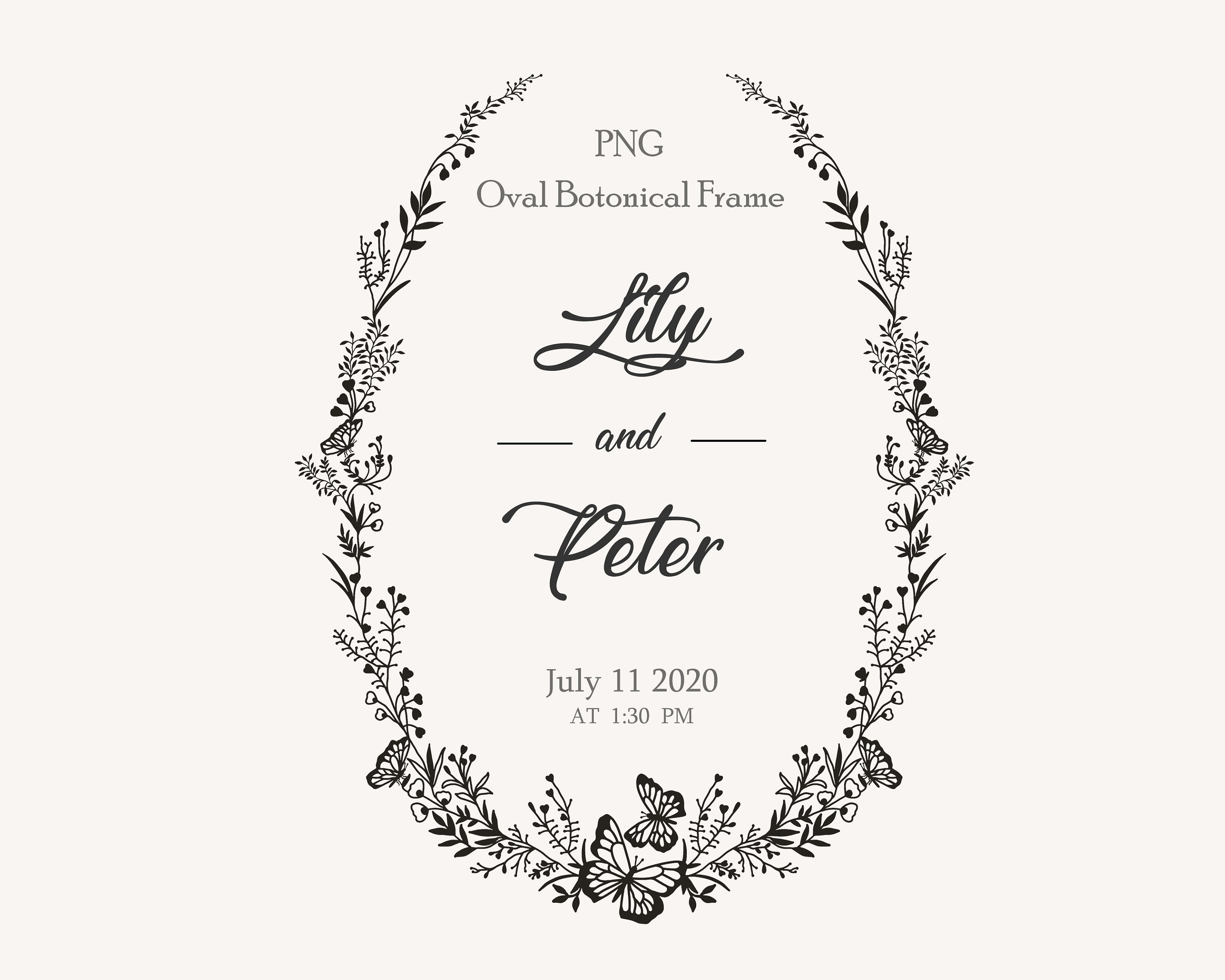 Cute Oval Frame Png