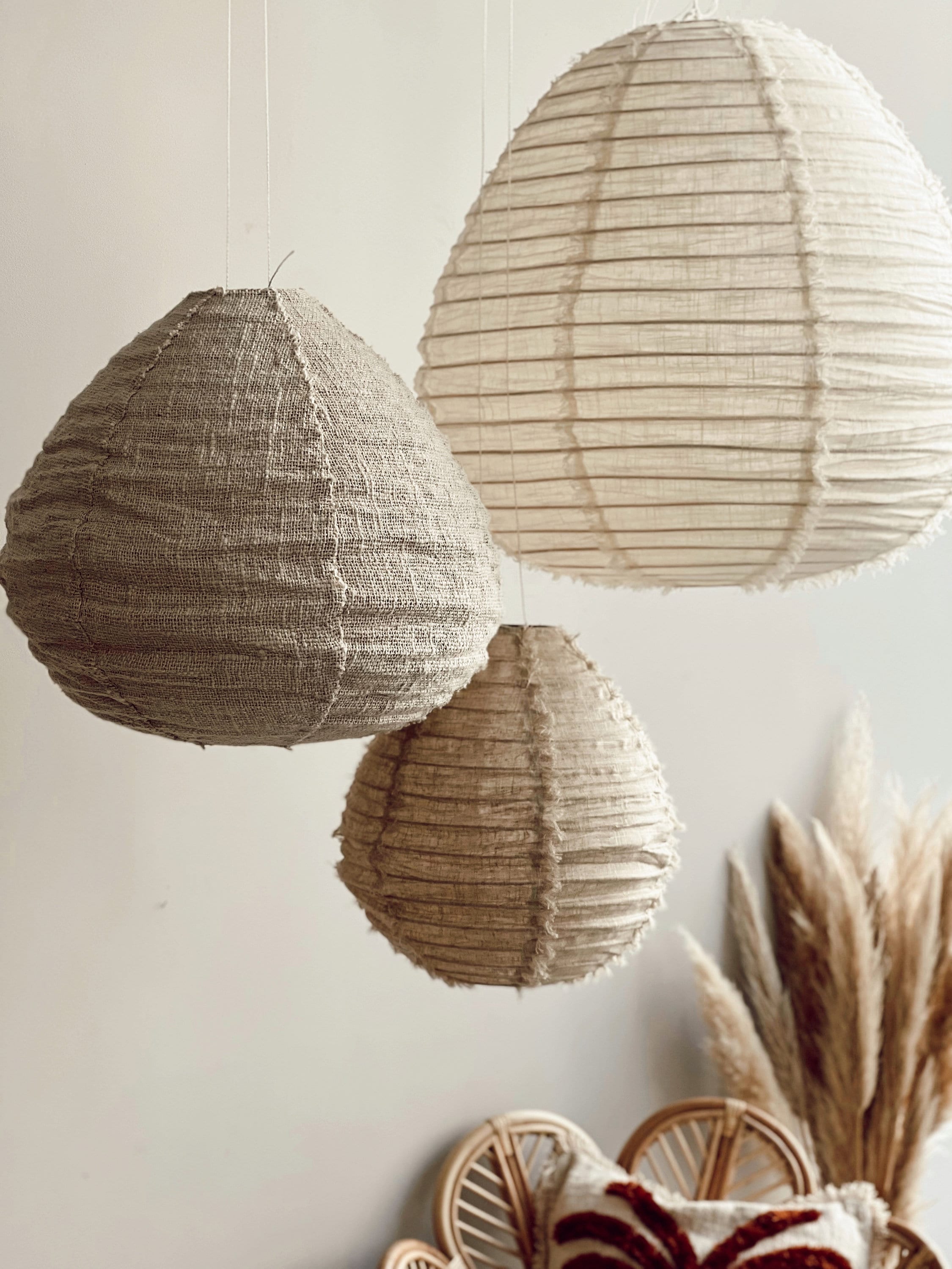 Wabi Sabi Linen Light Fixtures - Etsy