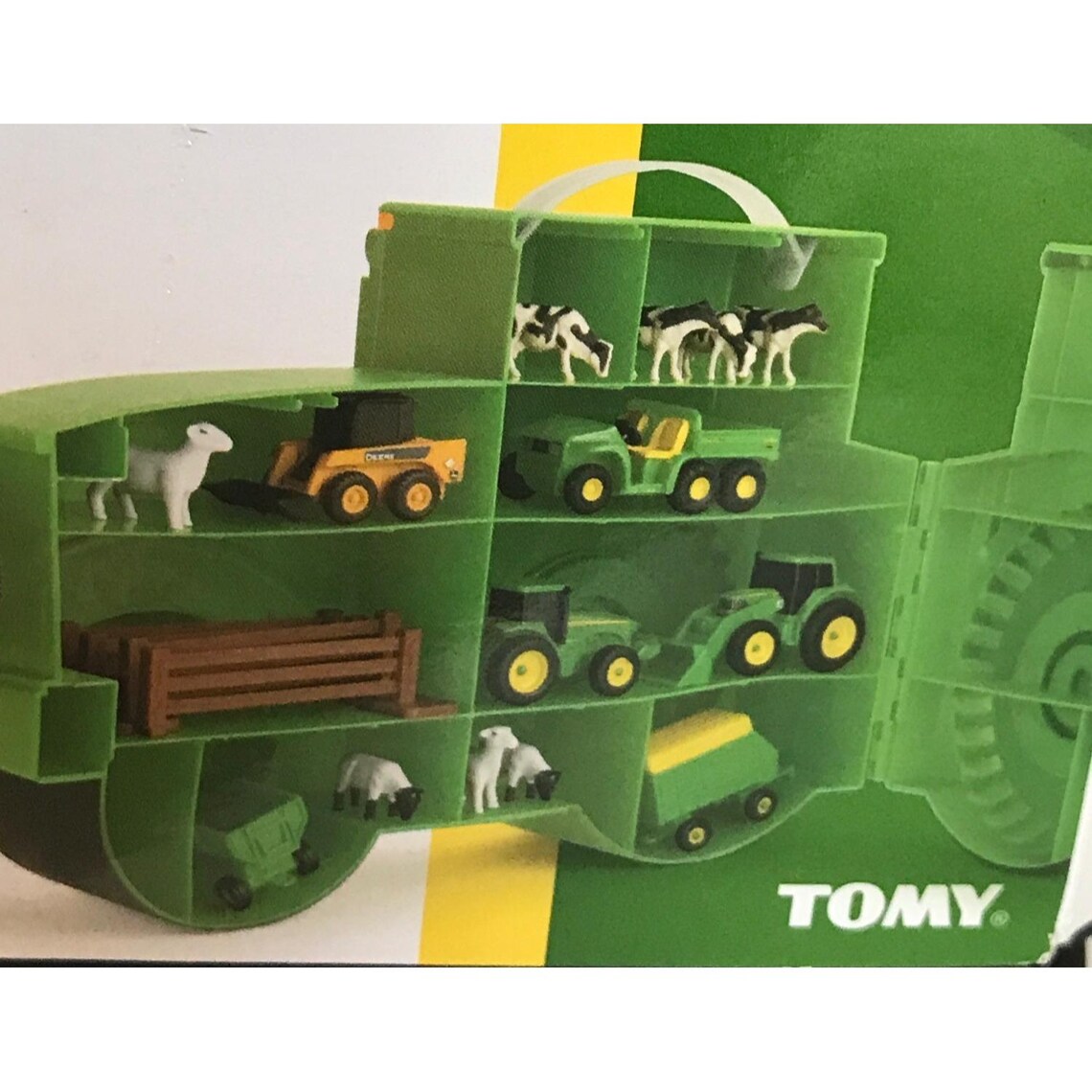 John Deere Tractor Pack and Play Carry Case on the Go 18 Piece Farm ...