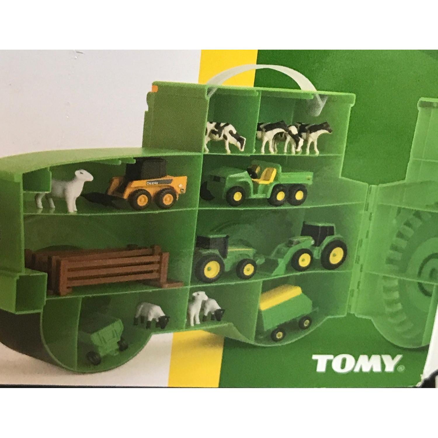 John Deere Tractor Pack and Play Carry Case on the Go 18 Piece Farm ...