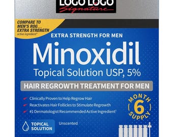 Kirkland Minoxidil 5% Extra Strength 6 Months Supply Men Hair Regrowth ...