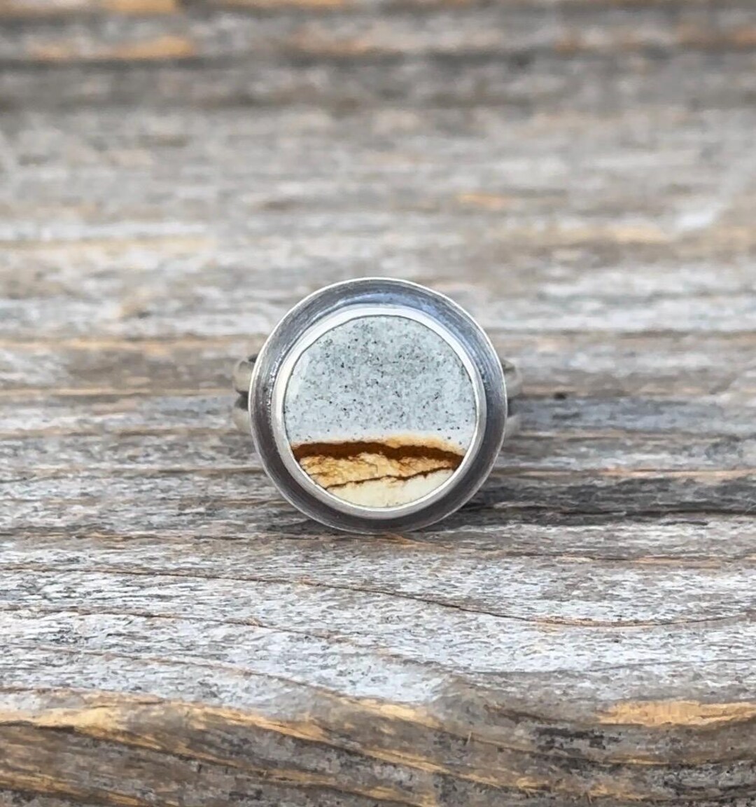 Chicken Track Jasper Sterling Silver Ring - Etsy