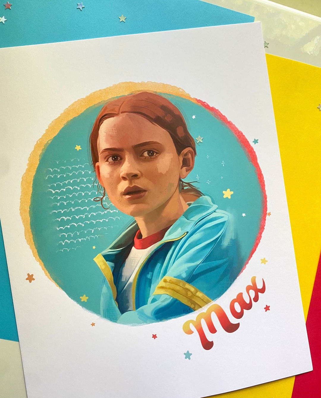 Max Mayfield Stranger Things Primary Color Portrait Print - Etsy