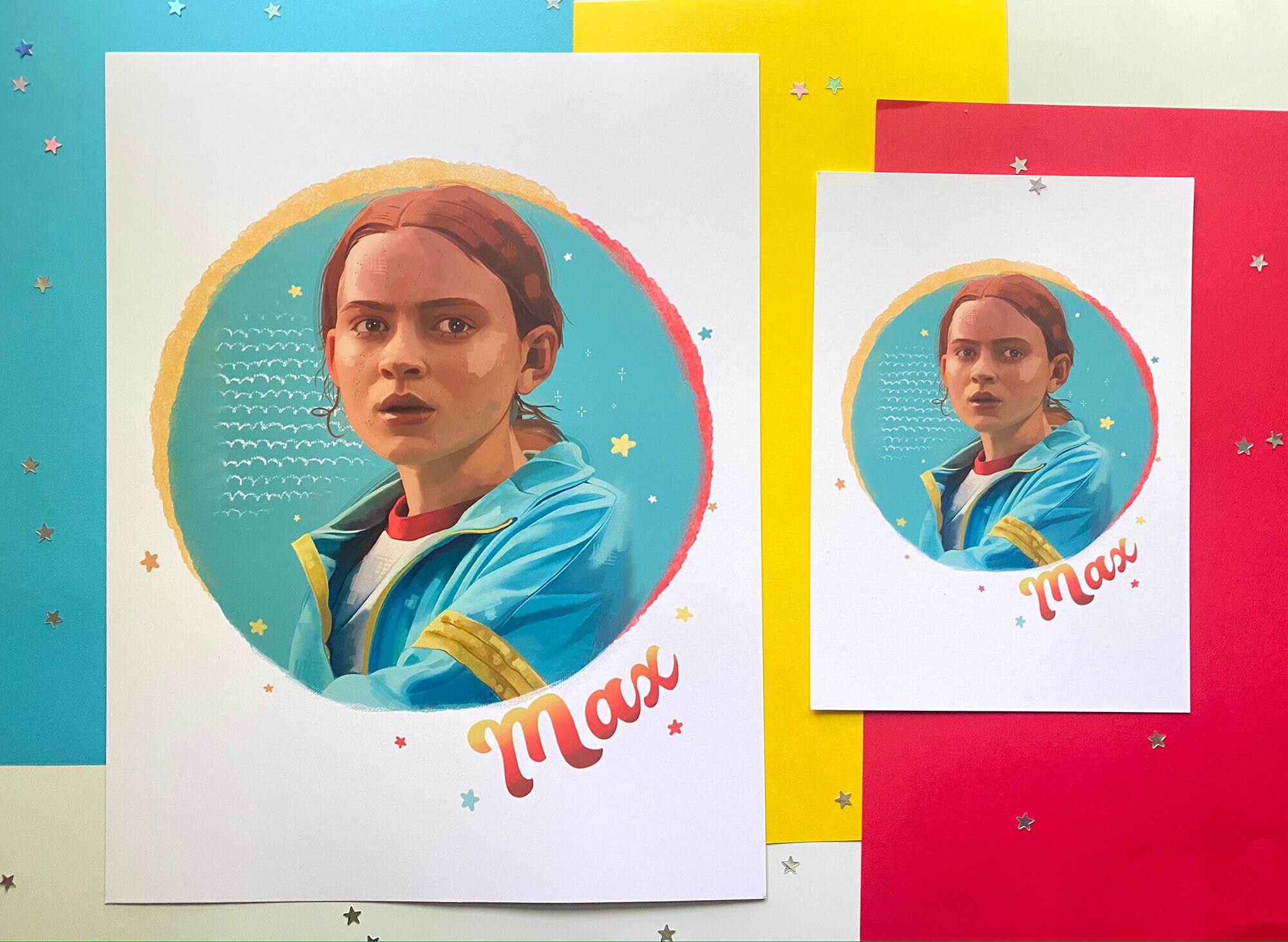 Max Mayfield Stranger Things Primary Color Portrait Print - Etsy
