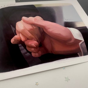 Pride and Prejudice Hand Scene Illustrated Print - Etsy