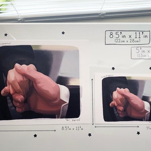 Pride and Prejudice Hand Scene Illustrated Print - Etsy