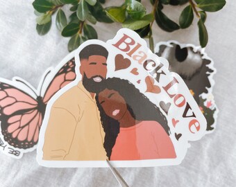 Black Love Stickers - Etsy