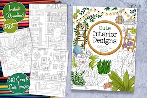 Cozy Bookstore Printable Adult Coloring Book Page for Adults Teens, and ...