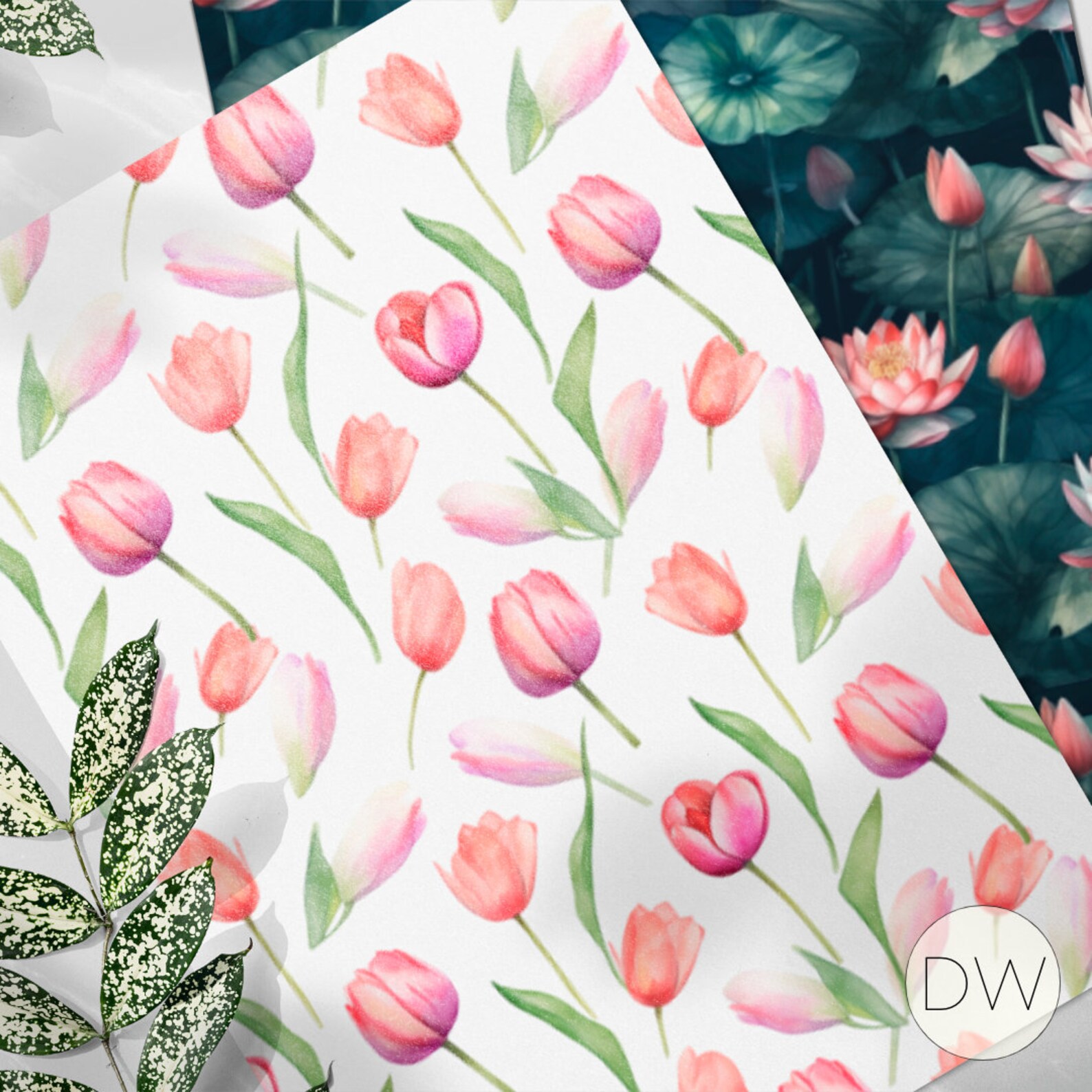 15 Boho Seamless Digital Paper Flower Patterns, Watercolour Flowers ...