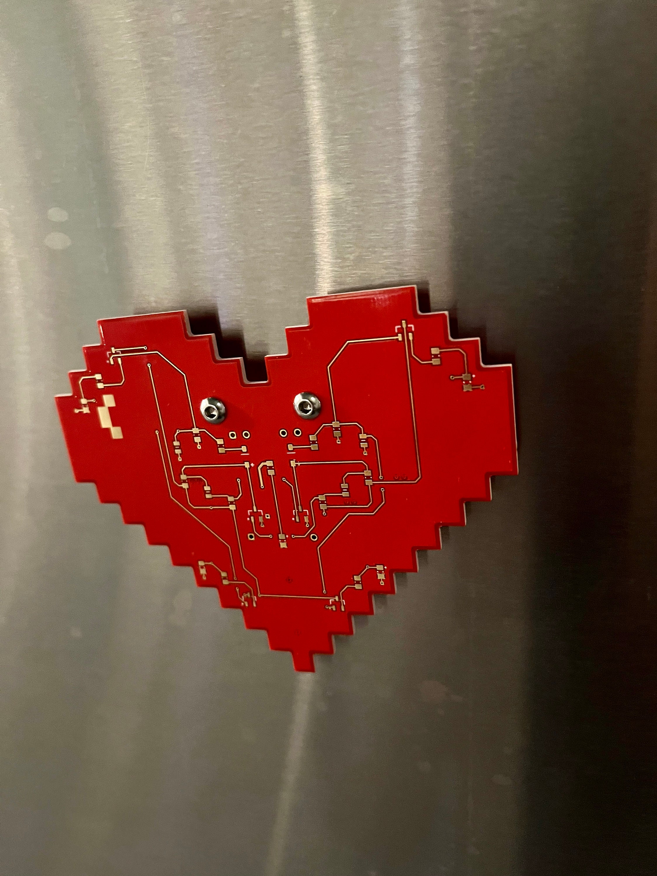 8-bit Pixel PCB Heart Magnet Kitchen Love Computer Gift Tech | Etsy