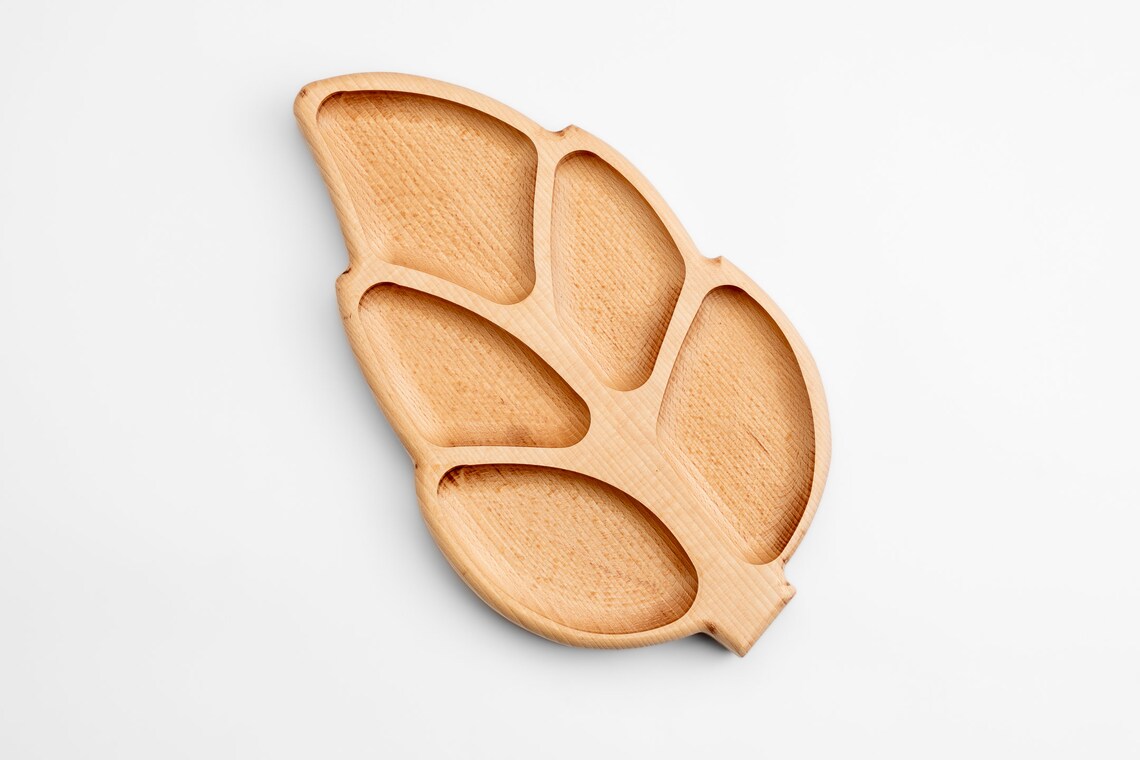 Wooden Serving Plate Leaf - Etsy