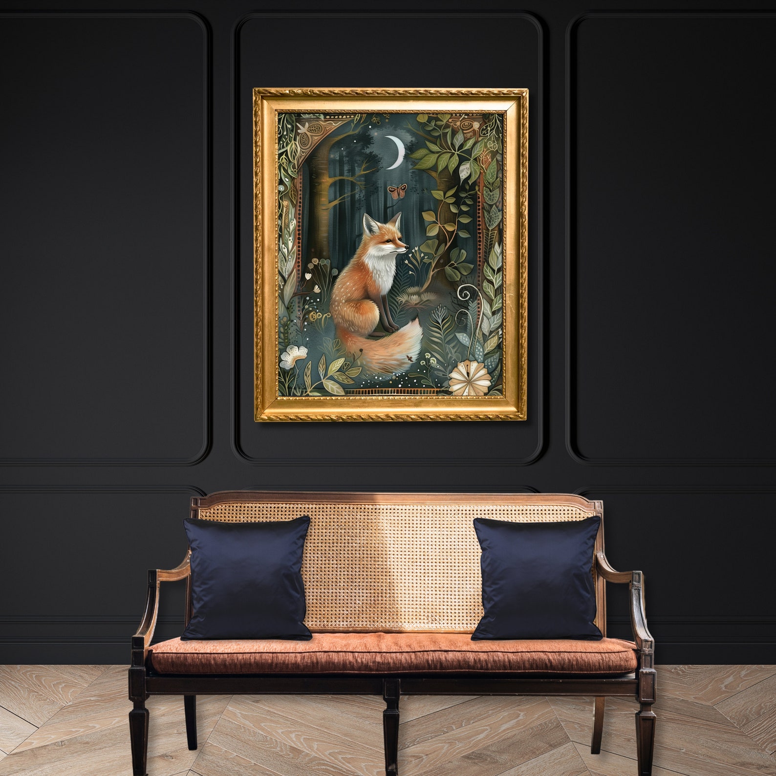 Woodland Fox Cottagecore Print, Forestcore Decor, Printable Digital Art ...