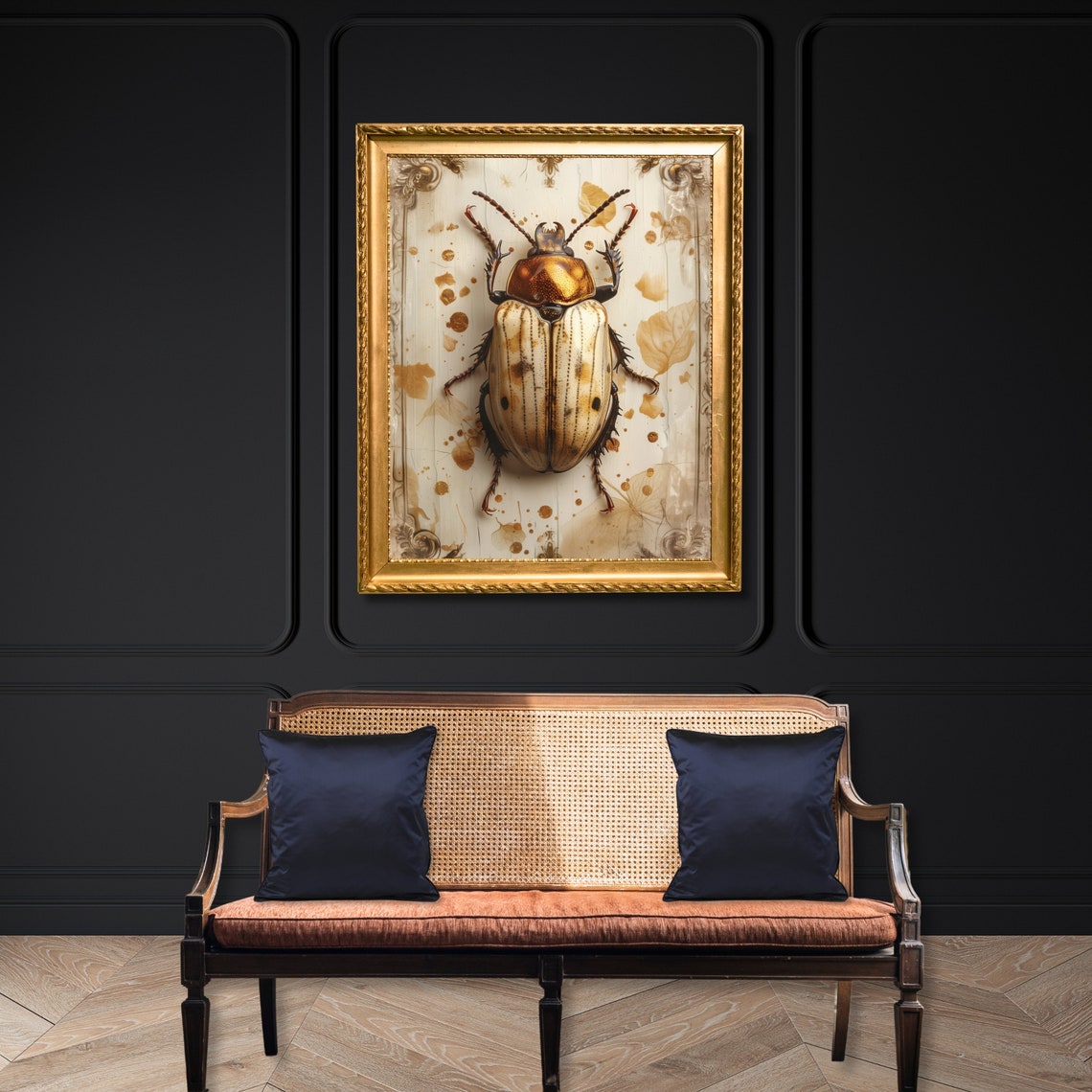 Gold Beetle Dark Academia Print, Cottagecore Gift, Printable Digital ...