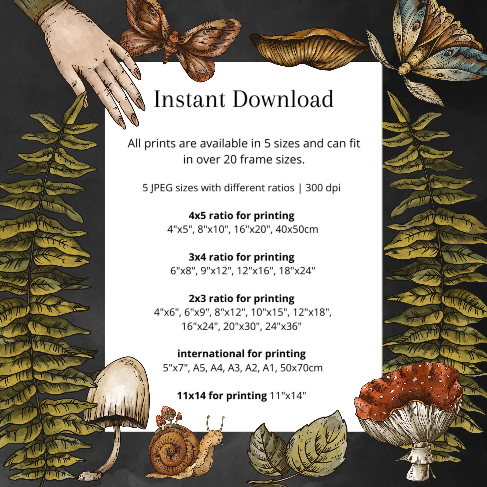 Fairy Queen Dark Academia Print, Dark Cottagecore Gift, Printable ...