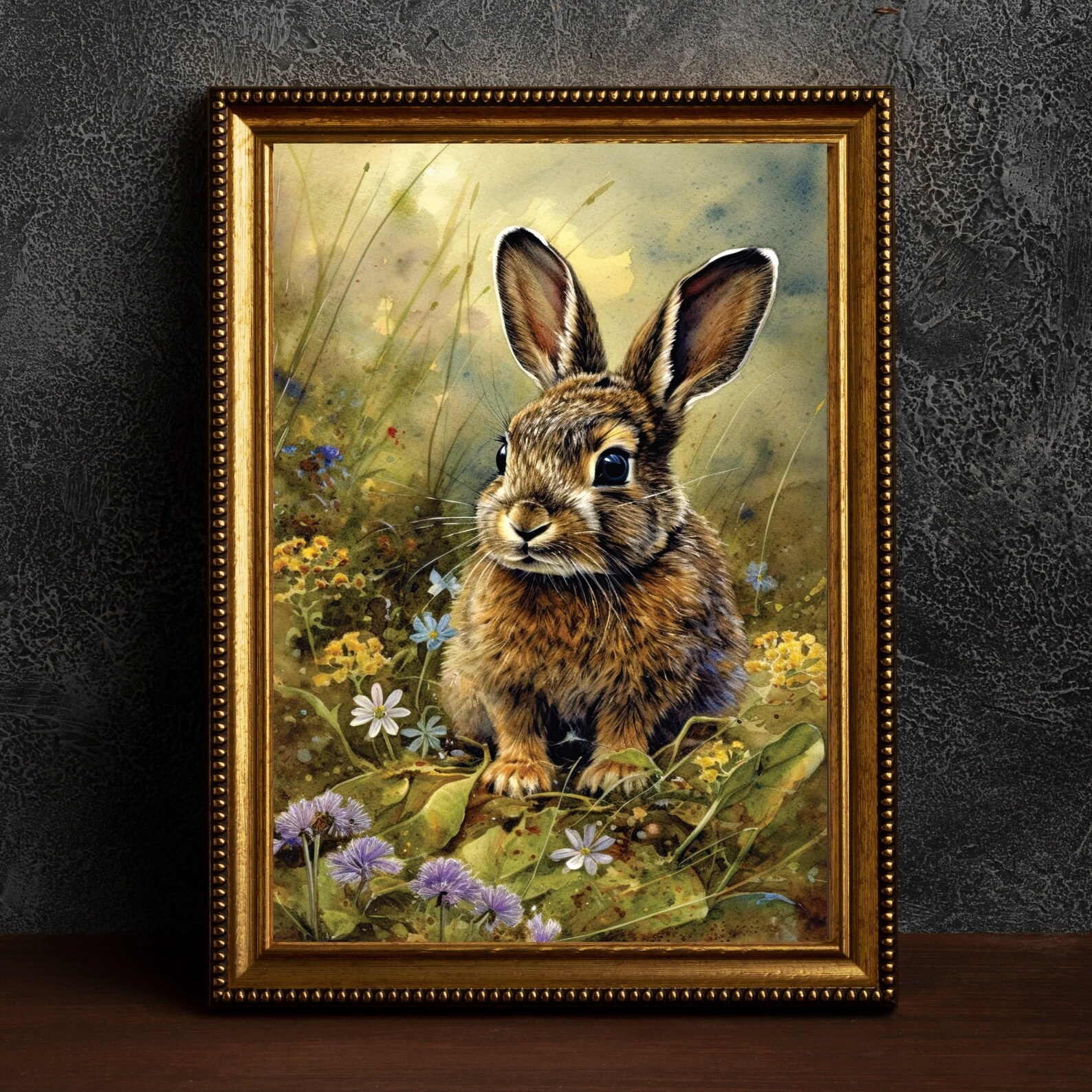 Victorian Bunny Woodland Print, Vintage Rabbit Wall Art, Cottagecore ...