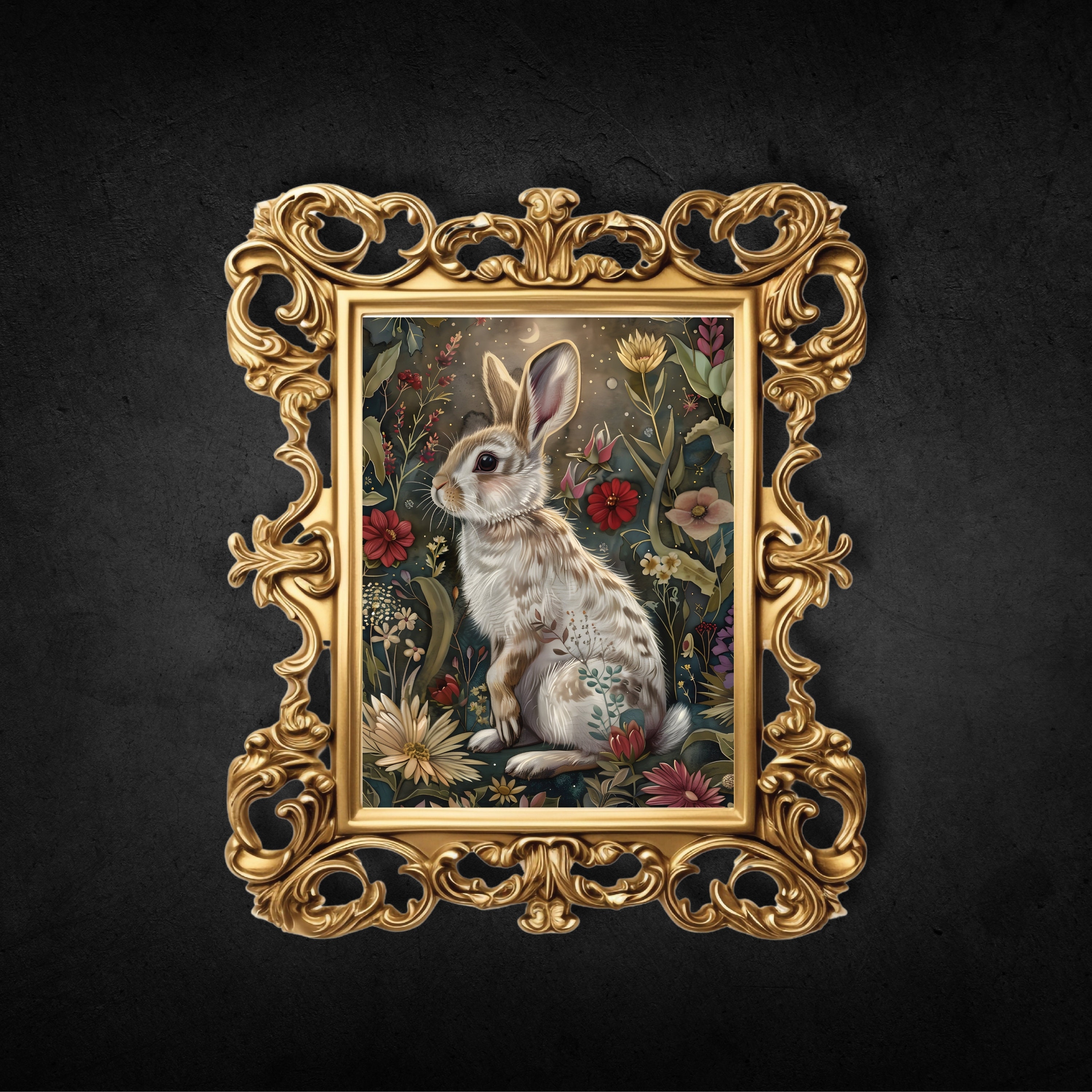 Rabbit Magical Forest Cottagecore Print, Forestcore Decor, Printable ...