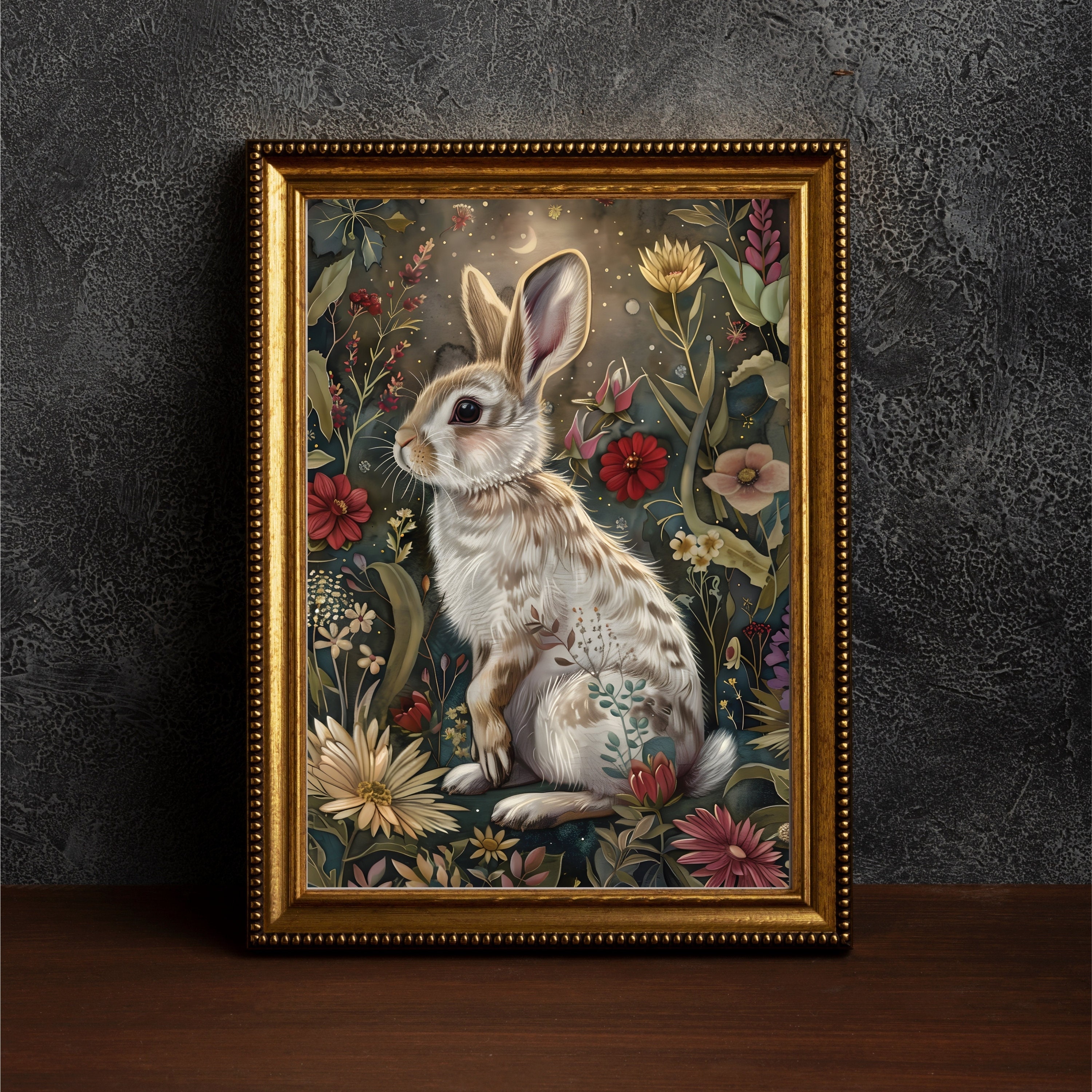 Rabbit Magical Forest Cottagecore Print, Forestcore Decor, Printable ...