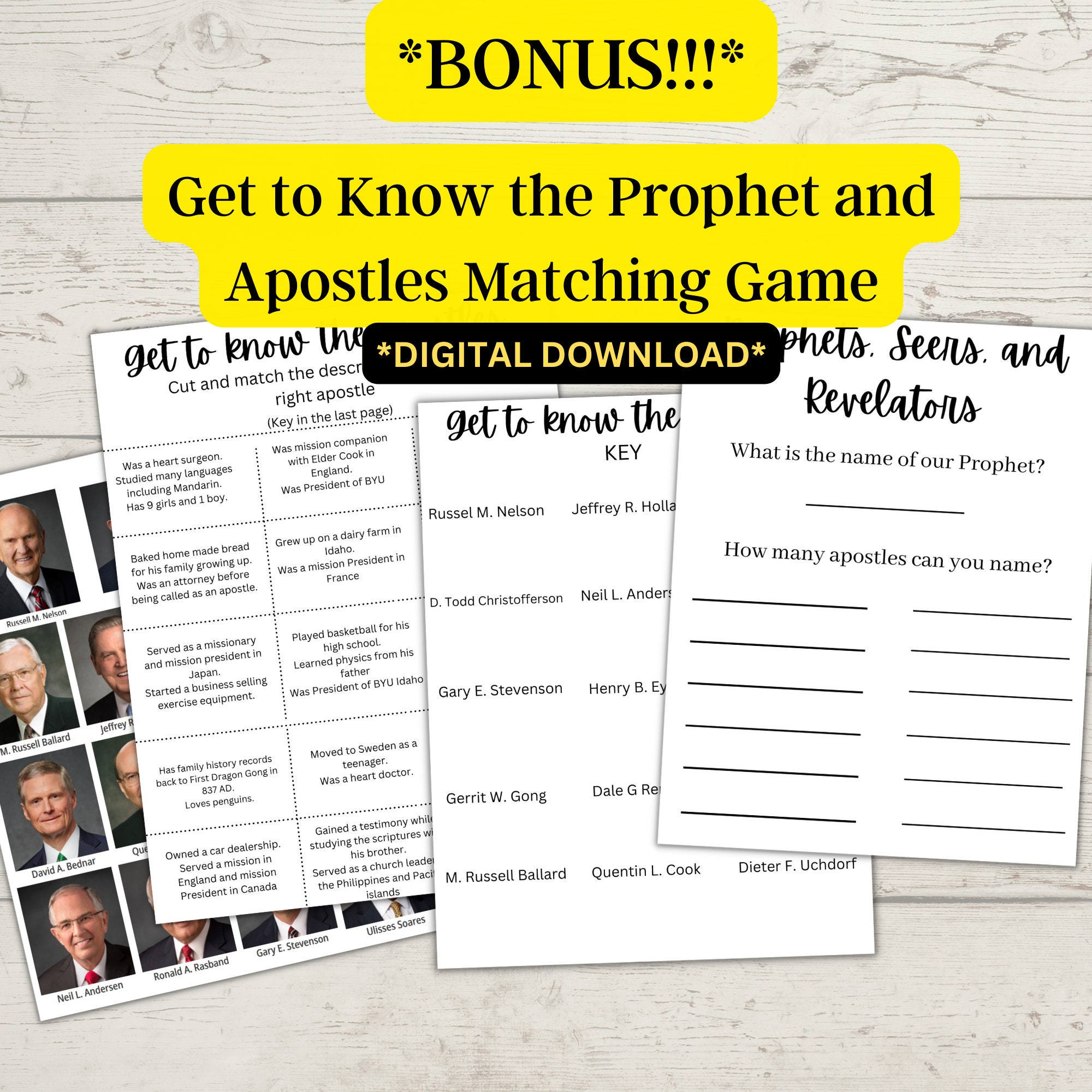 General Conference Matching Game for Kids, Inspiring Women Leaders From ...