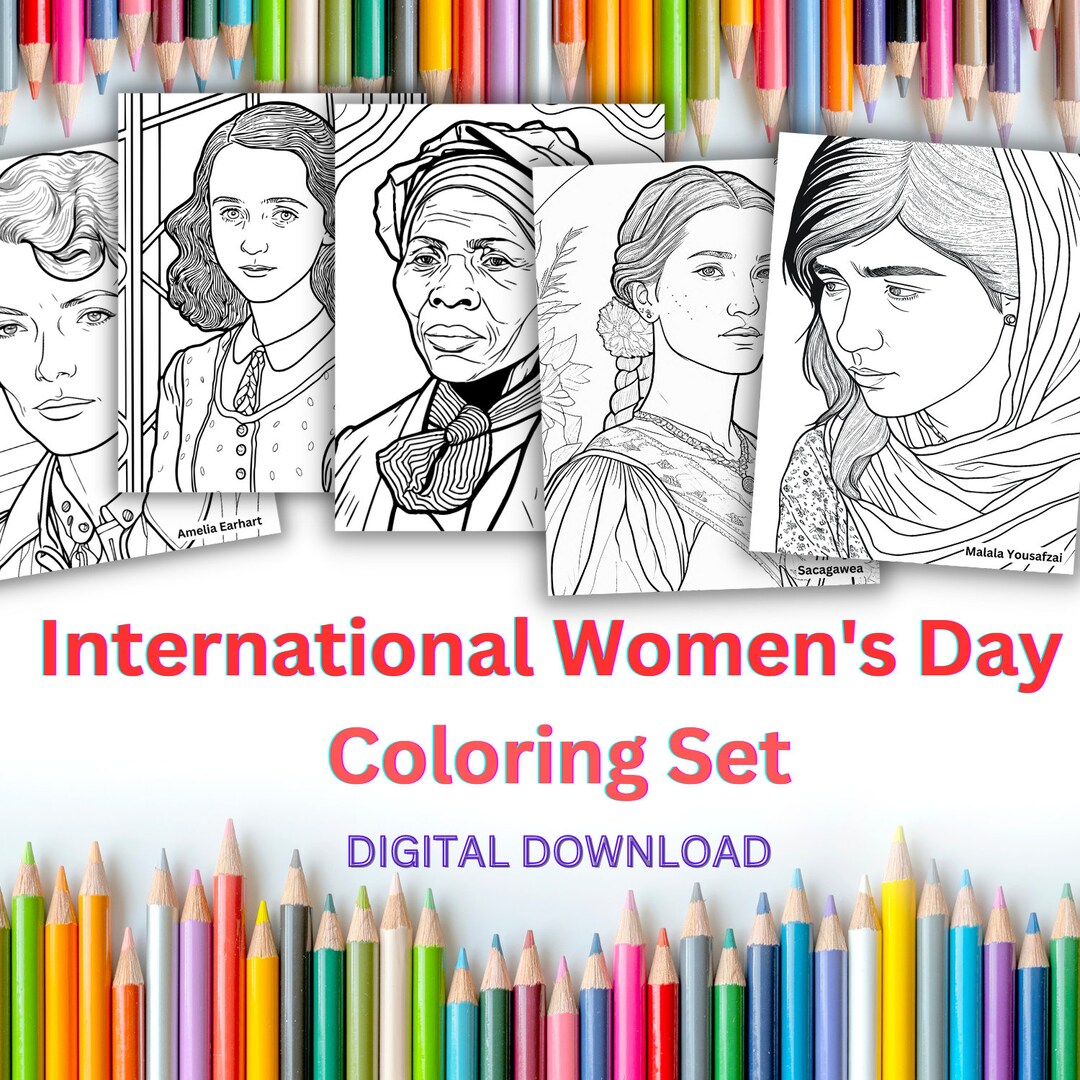 International Women's Day Digital Downloads, Malala, Curie, Kahlo, Anne ...