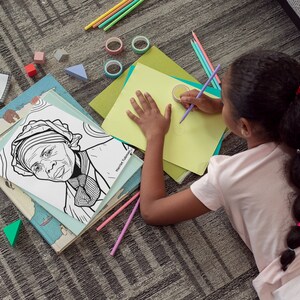 Harriet Tubman Coloring Page, Famous African American Women, Inspiring ...