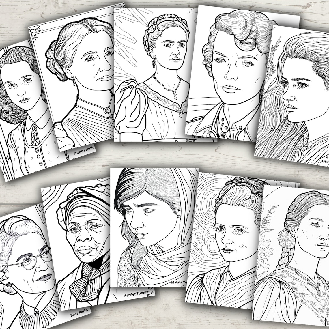 Women in History Digital Download, Influential Women Coloring Pages ...