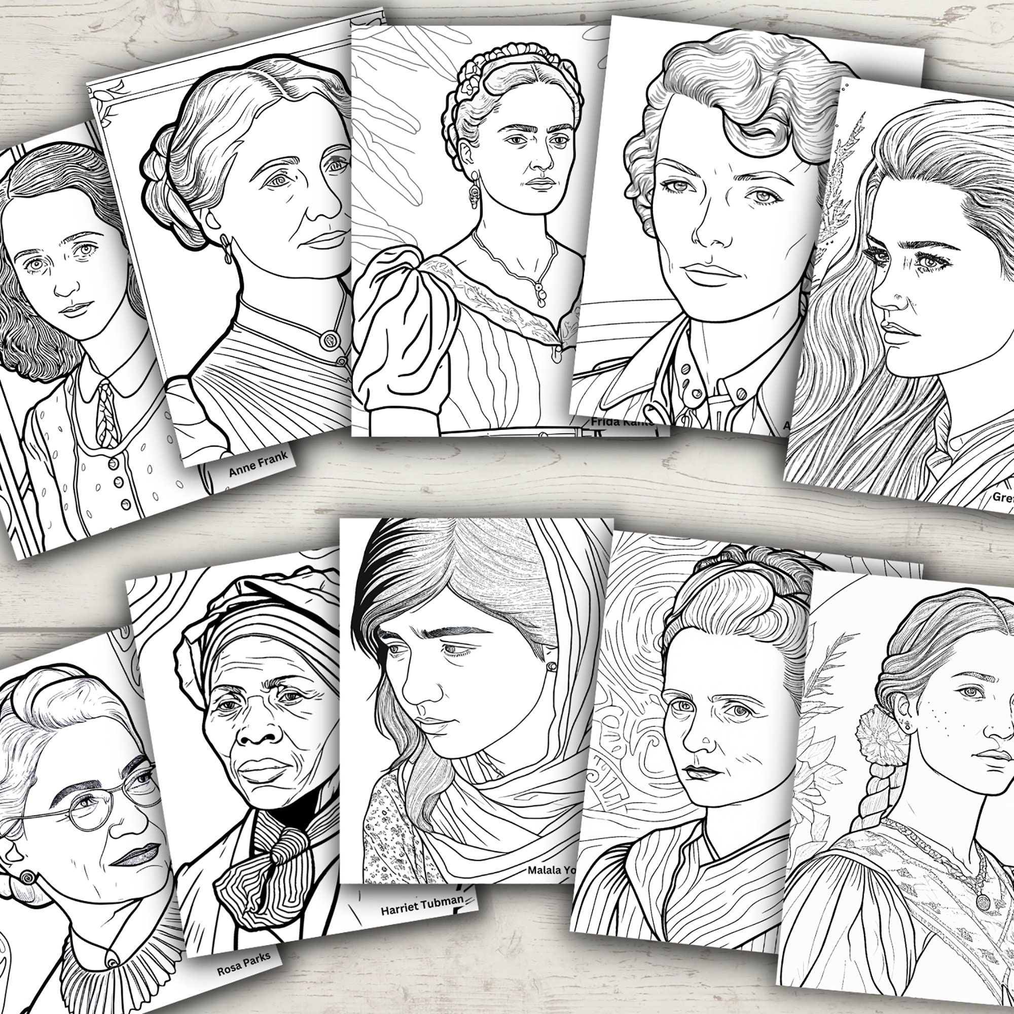 Women in History Digital Download, Influential Women Coloring Pages ...