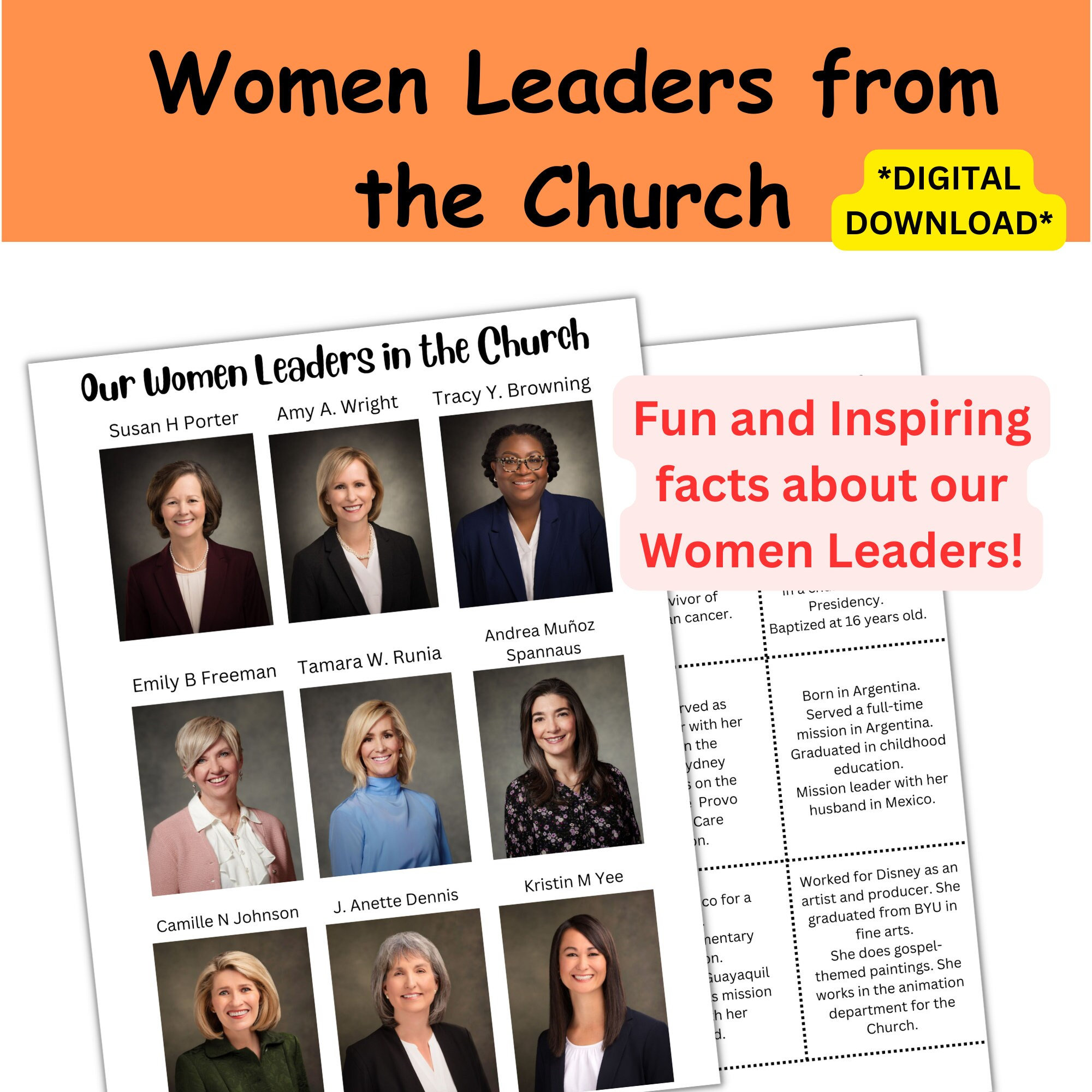 General Conference Matching Game for Kids, Inspiring Women Leaders From ...