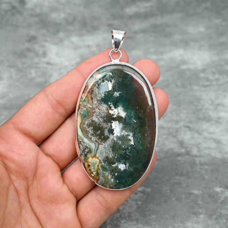 Moss Agate Jewelry - Etsy
