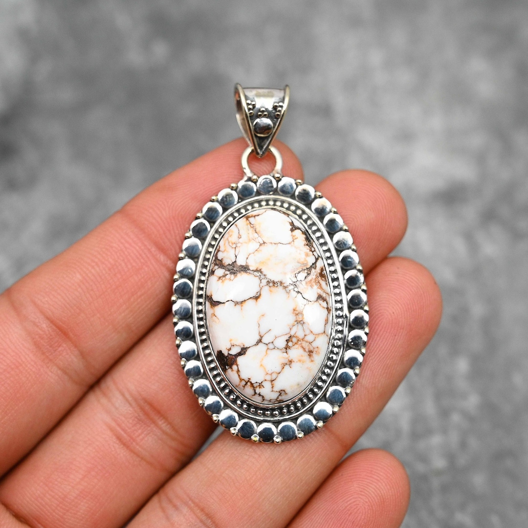 Wild Horse Pendant 925 Sterling Silver Pendant Wild Horse Gemstone ...