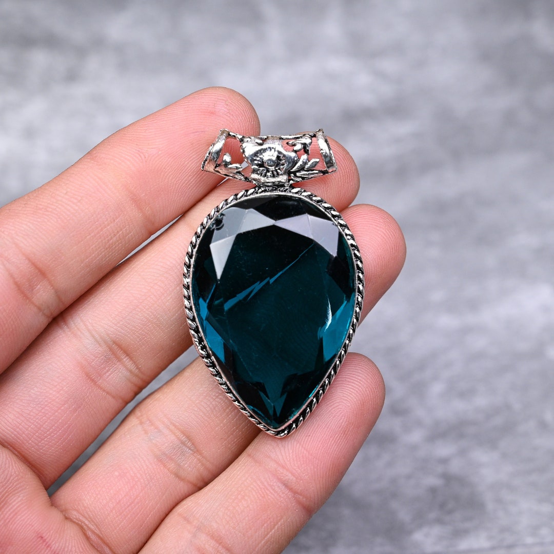 Iolite Pendant 925 Sterling Silver Pendant for Chain Iolite Gemstone ...