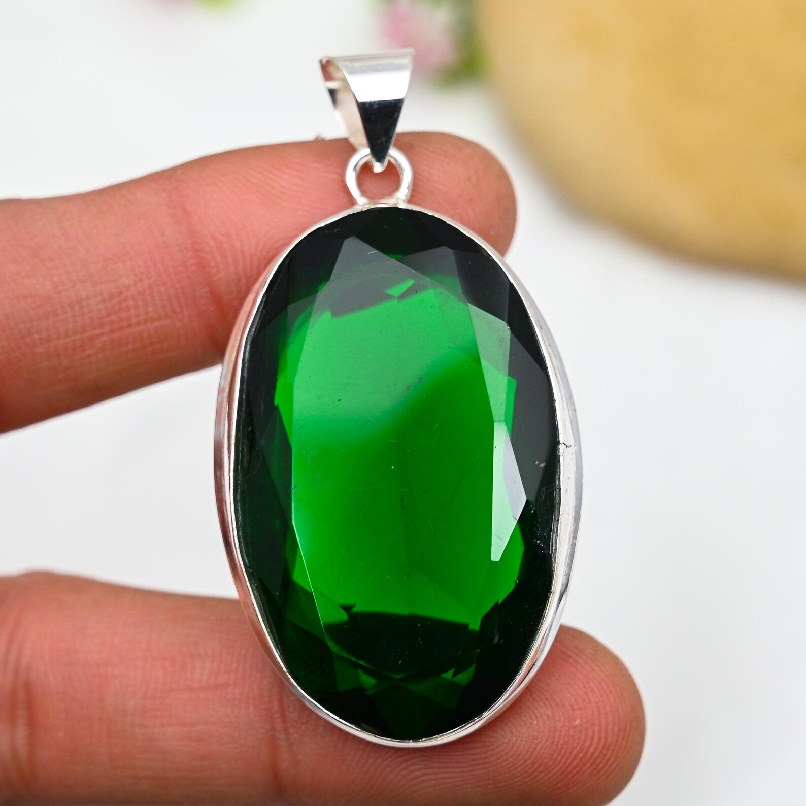 Chrome Diopside Pendant 925 Sterling Silver Pendant Chrome Diopside ...