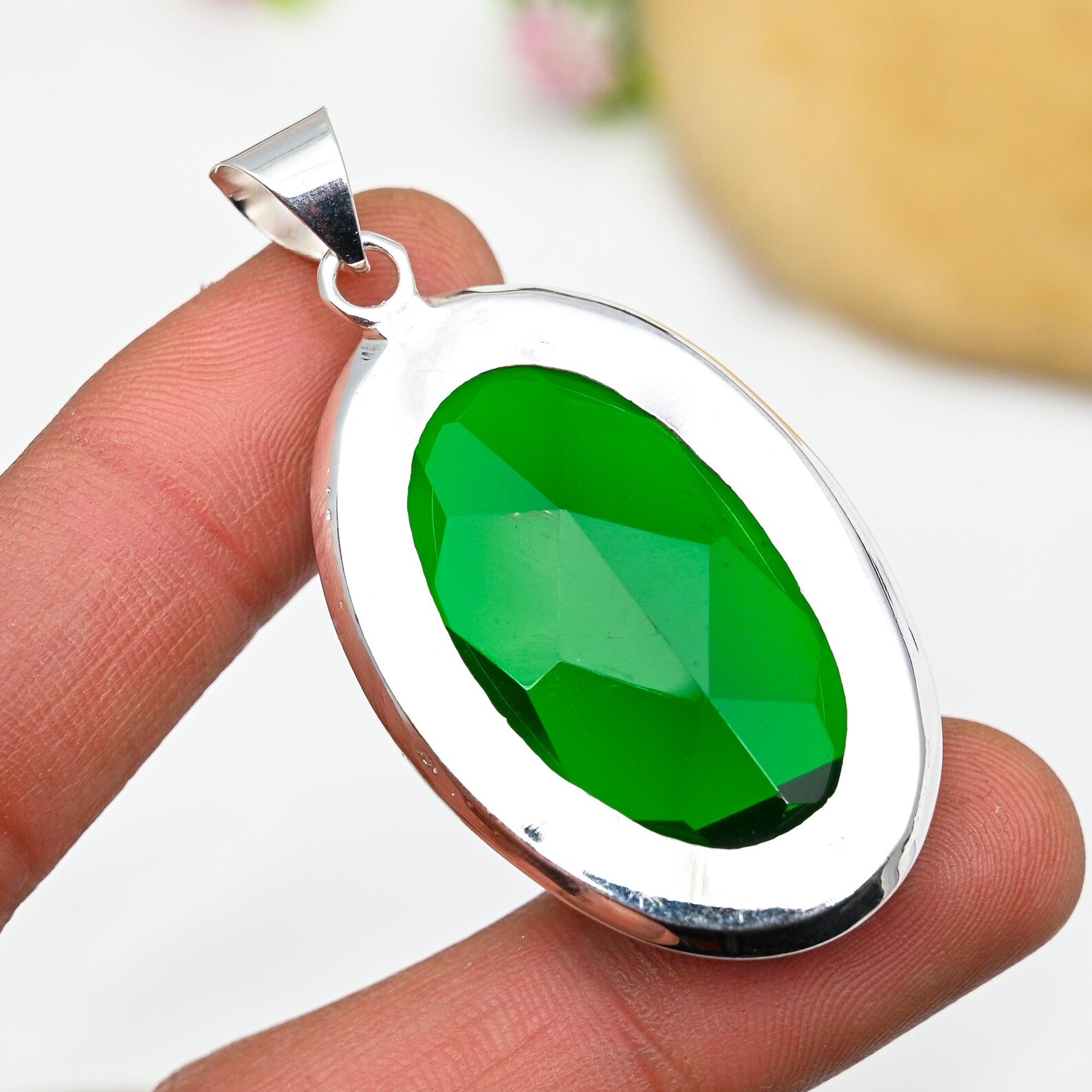 Chrome Diopside Pendant 925 Sterling Silver Pendant Chrome Diopside ...