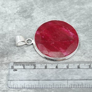 Kashmir Red Ruby Pendant 925 Sterling Silver Pendant Kashmir Red Ruby ...