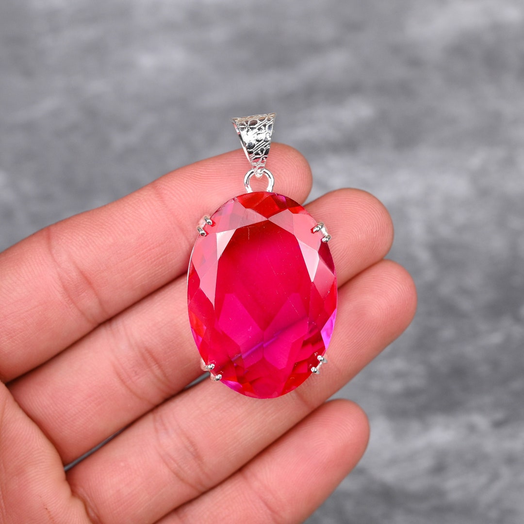 Pink Tourmaline Pendant 925 Sterling Silver Pendant Pink Tourmaline ...