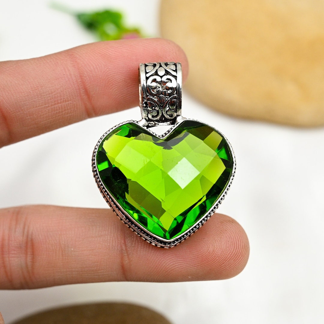 Peridot Pendant 925 Sterling Silver Pendant Peridot Gemstone Pendant ...
