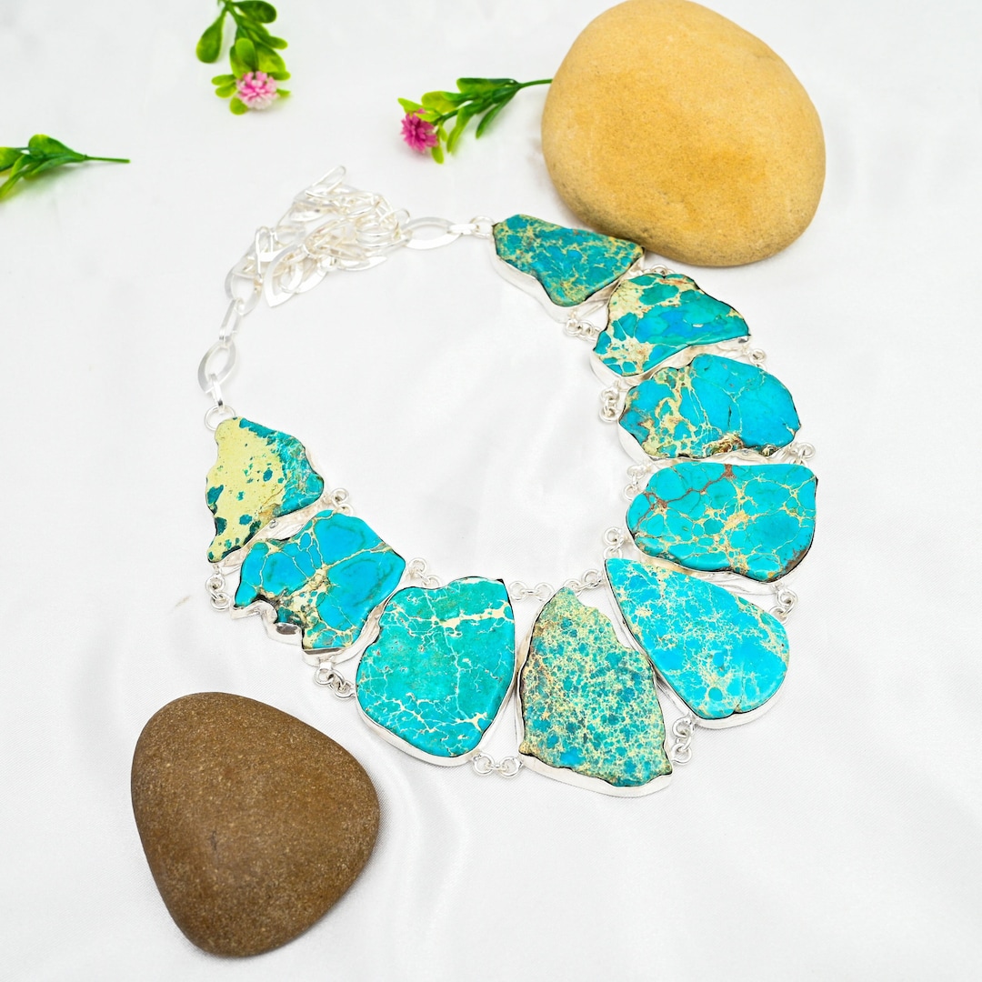 Sea Sediment Jasper Necklace 925 Sterling Silver Necklace Sea Sediment ...
