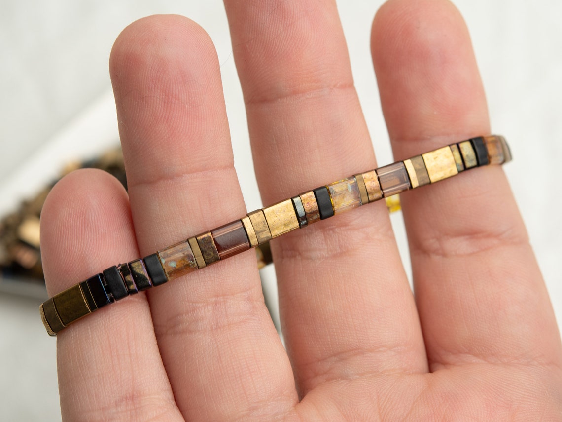 Tila Bead Custom Mix Warm and Cozy Flat Tile Beads 10g | Etsy